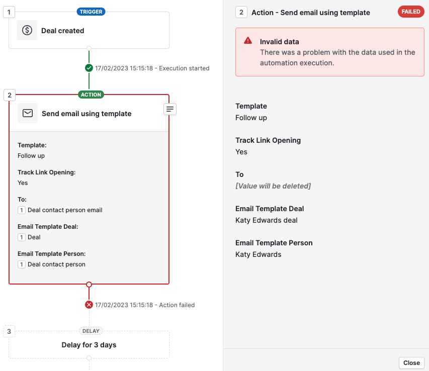 Automations: history - Knowledge Base | Pipedrive